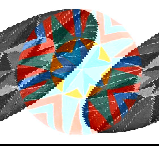 Eddie Owens Martin St. E.o.m. Decorated Concrete Disk.