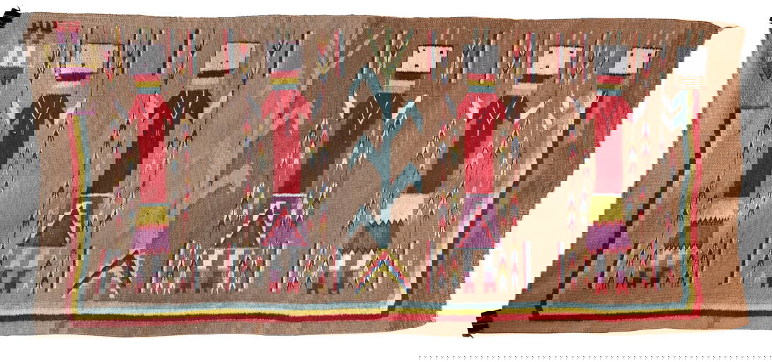 Navajo Kachina Corn Ceremony Rug.