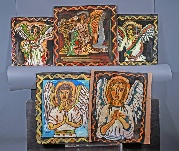 Rudy Bostic. Five Religious Angel Works.