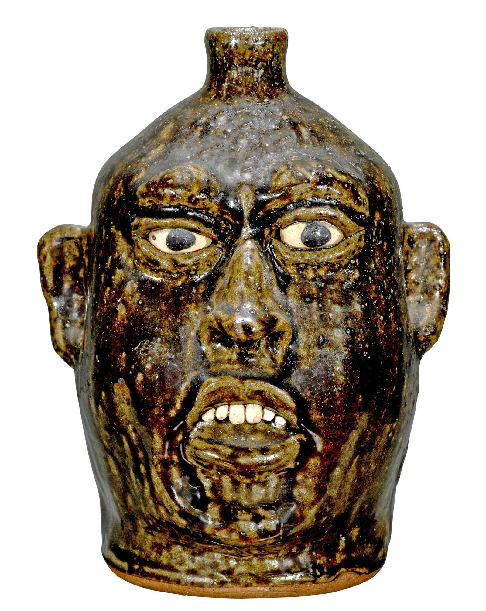 Lanier Meaders. Buck Tooth Face Jug. Auction