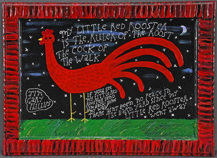 Jim Gary Phillips. Feeding The Fire. Auction