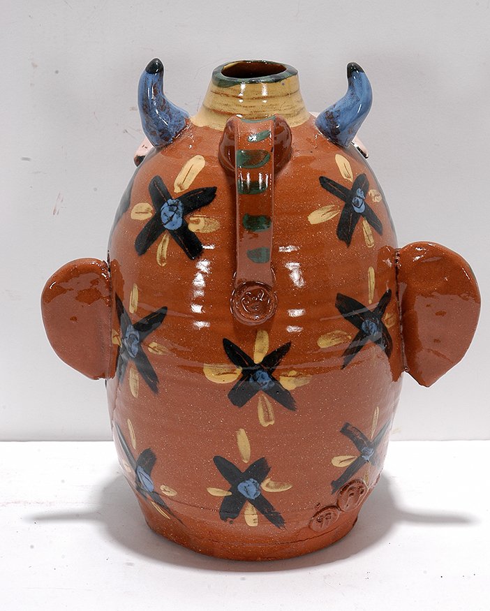 Carl Block. Four-Eyed Devil Face Jug.