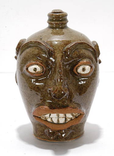 Ferrell Pottery. Edgefield Style Face Jug.