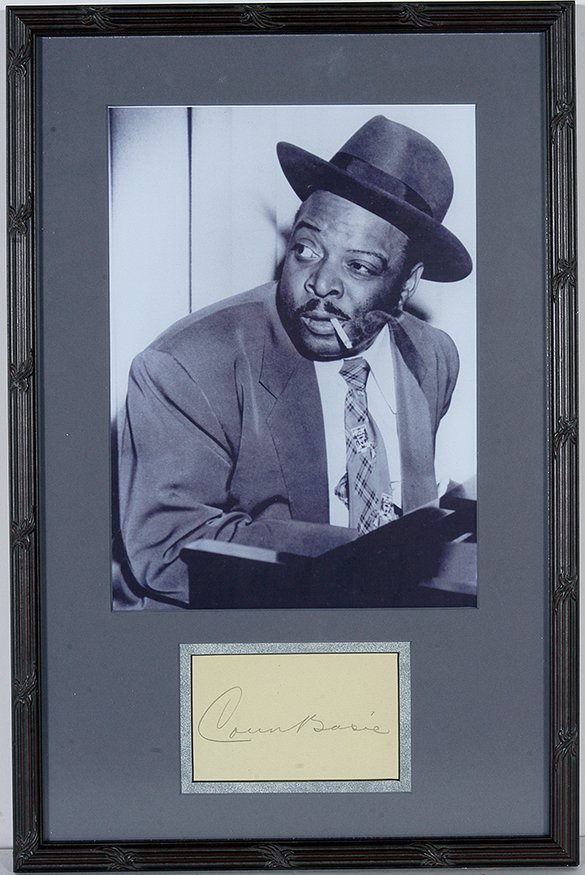 William “Count’ Basie. Photo With Signature Card.