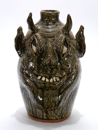 Cleater & Billie Meaders. Devil Face Jug Looking Up.
