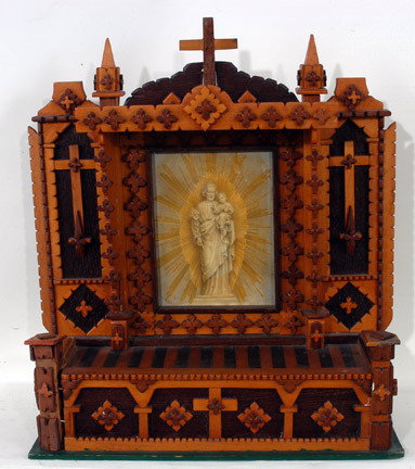 743: Tramp Art Religious Shrine