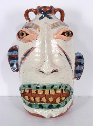 1: Carl Block Tall Face Jug