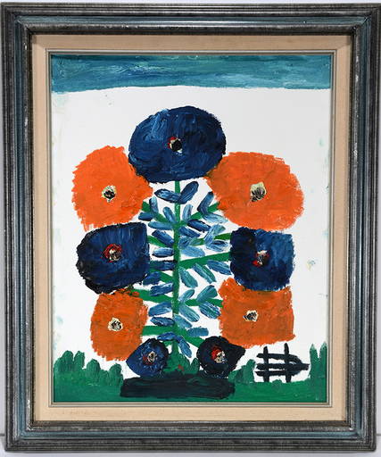 Clementine Hunter. Zinnias.