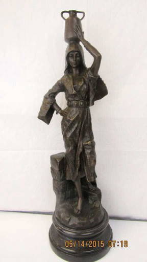20th Century Bronze Lady Statue