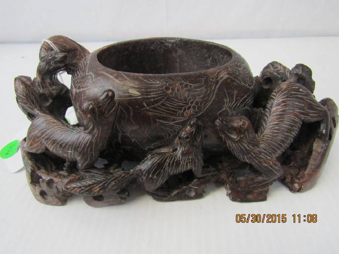 Carved Soapstone Inkwell with Dogs and Birds - Mar 25, 2017 ...