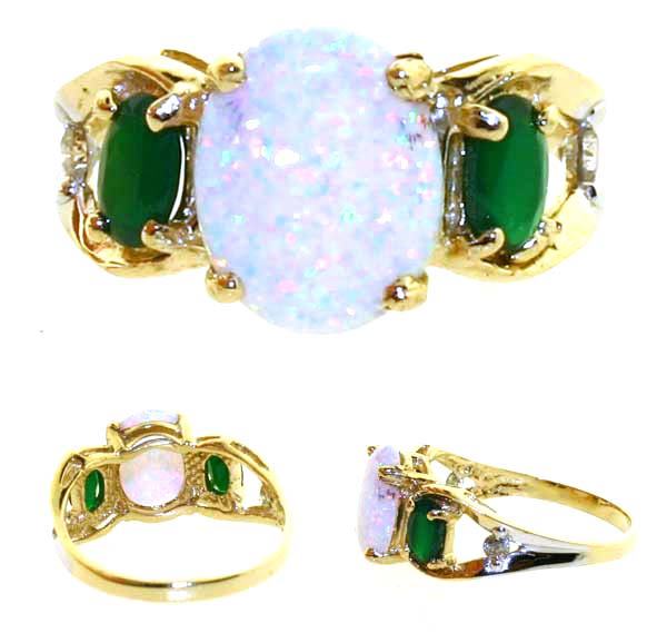 3080: 3 CT DIA OPAL EMA 14K 2.7GR