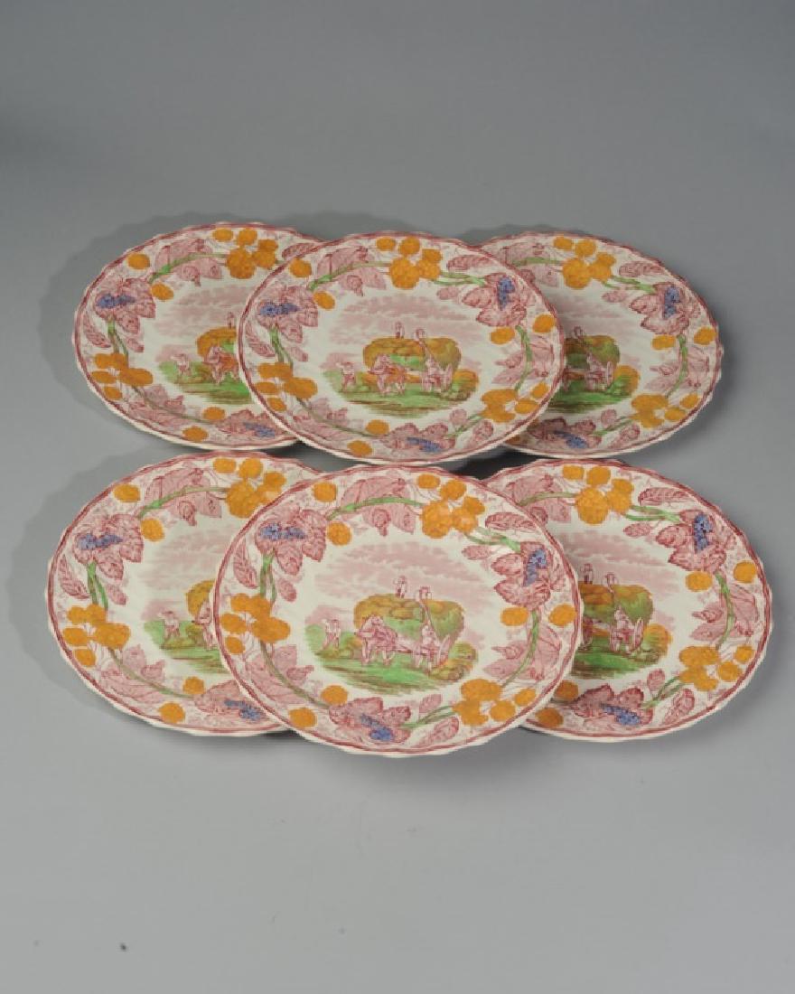 Six English Copeland Spode Plates