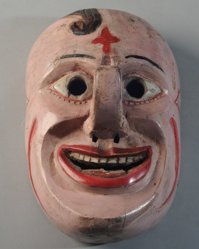 Mexican Carved Wooden Payaso Clown Mask