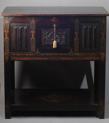 Gothic English Oak Livery Cabinet