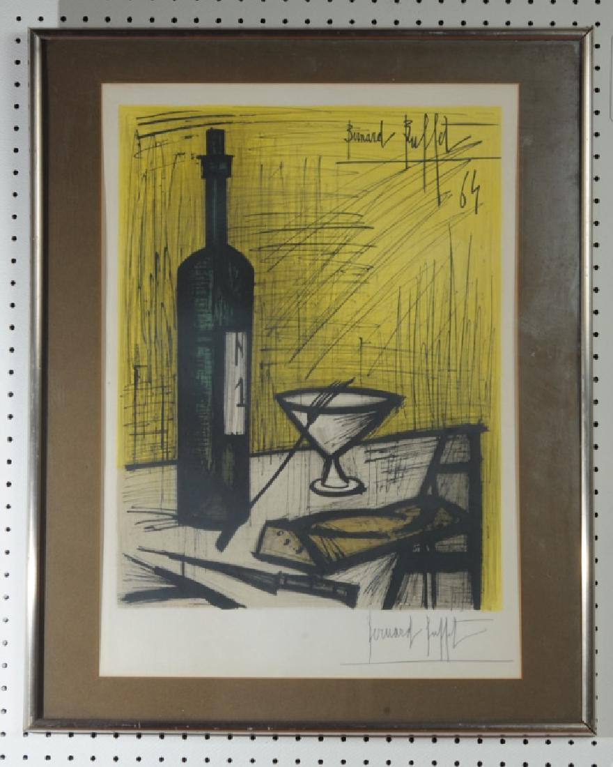 Bernard Buffet Signed Lithograph "Bread and Wine"