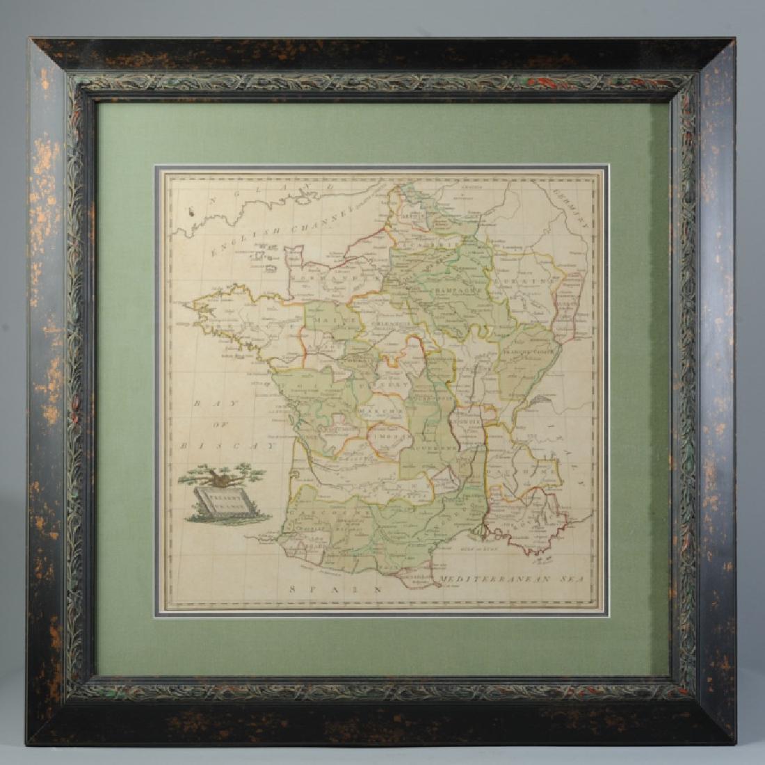 Vintage Map of "Present France"