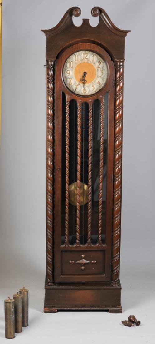 Colonial Mfg. Co. Mahogany Tall Case Clock