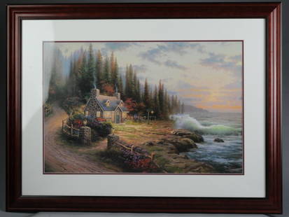 Thomas Kinkade, "pine Cove Cottage" Signed