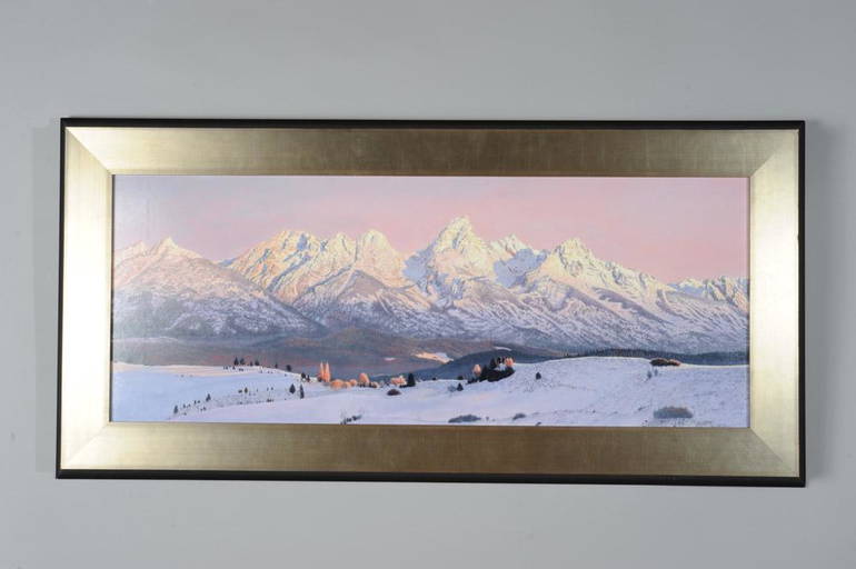 Timothy Barr (b. 1957) Oil On Panel "the Tetons"