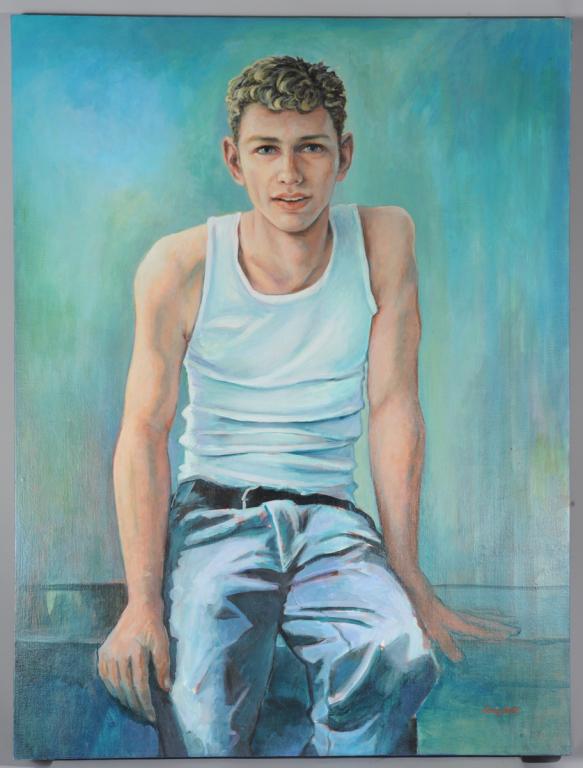 Louis Briel, (1945 2021) Portrait Of A Young Man