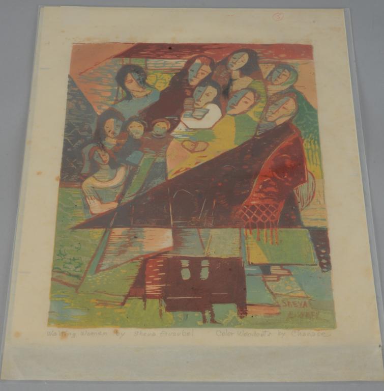 Sheva Ausubel W/ Dane Chanase Color Woodcut Auction