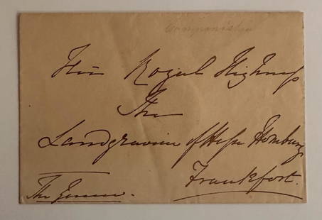 18th C. British Royal Family Envelope With Seal