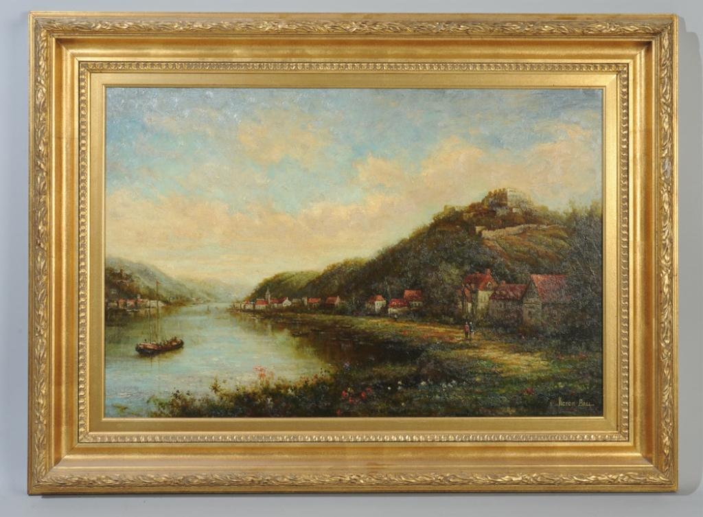 Victor Ball Oil On Canvas Landscape Auction