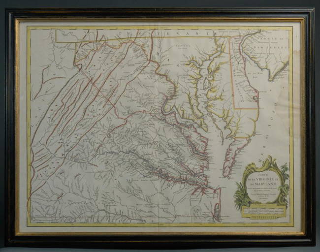 1755 Fry Jefferson Map, French Edition First State