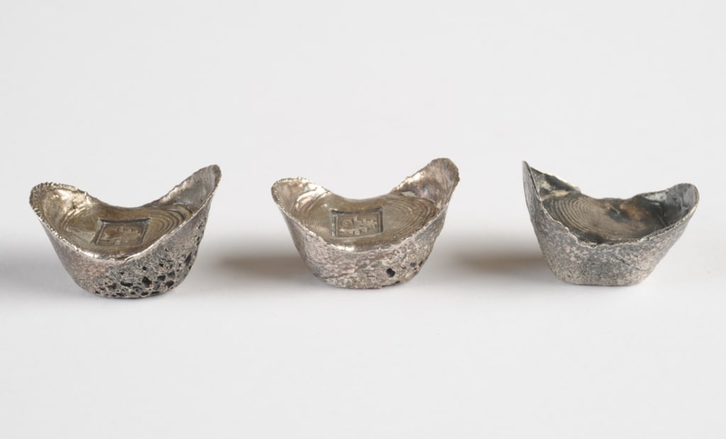 Three Chinese Silver Ingots Auction