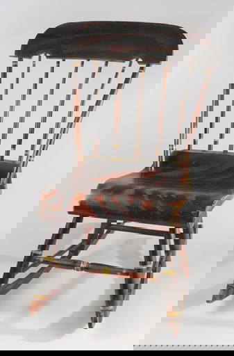 19th C. Maine Paint Decorated Rocking Chair