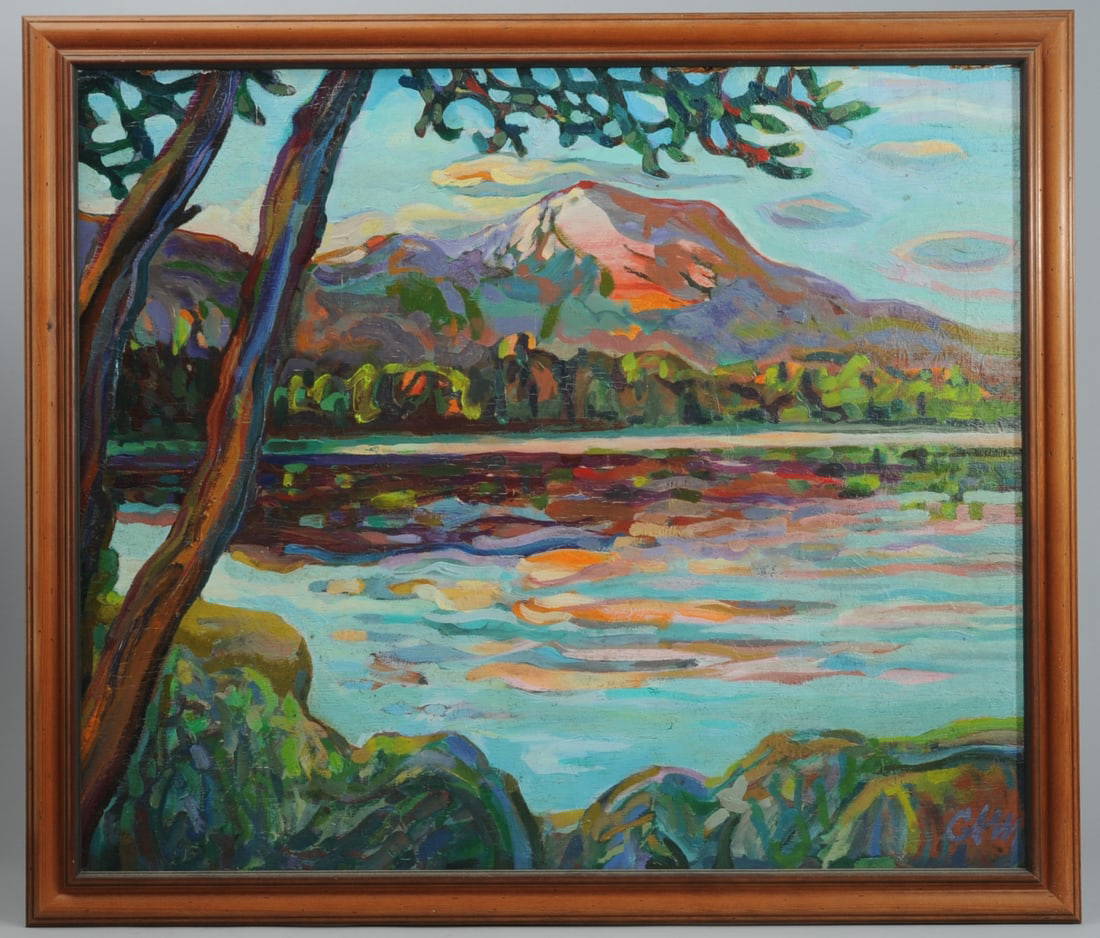 Painting Of Baxter Peak, By C. Abbott Meader Auction