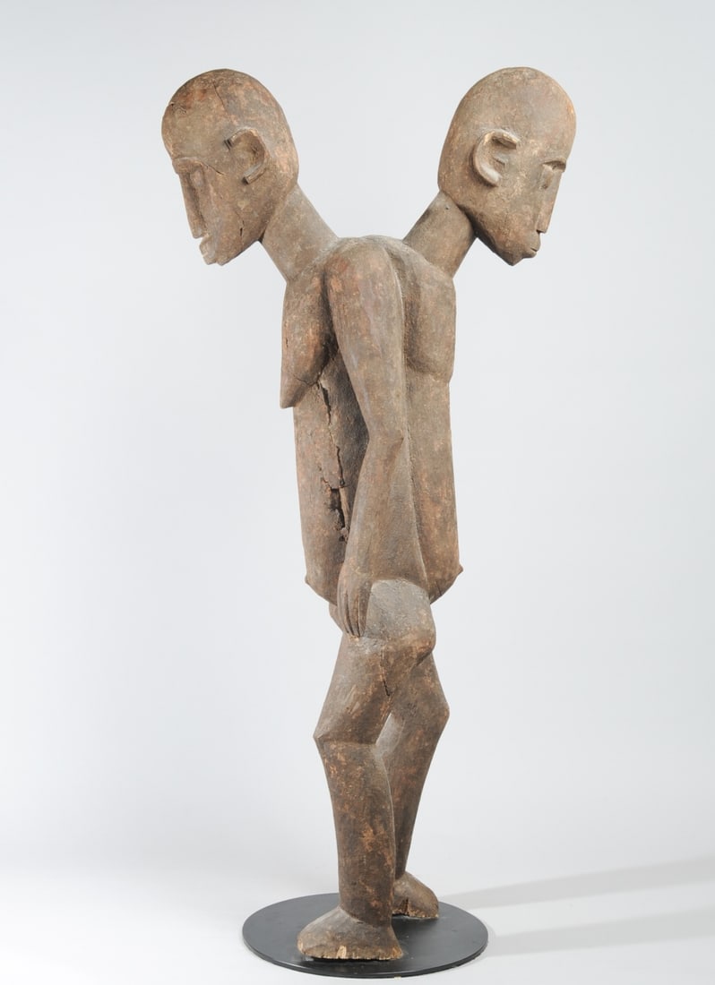 Large Lobi Bateba Shrine Dual Figure, Burkina Faso Auction