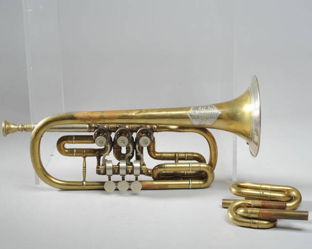 Antique German Rotary Valve Cornet