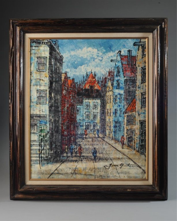 Jean Gautier, Oil On Canvas, European City Scene