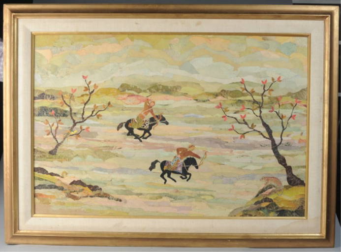 Florine Gompf Collage "tiger Hunt"