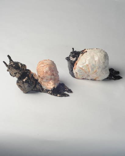 Two Pottery Figures Of Snails