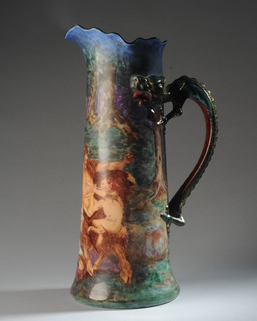 Monumental Limoges Pitcher