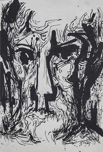 Alf Bayrle (1900 1982), Bärtiger Kopf / Bearded Man