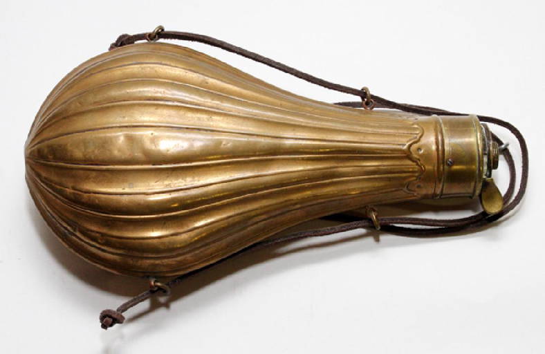 A M Flask & Cap Co. American Brass Powder Flask