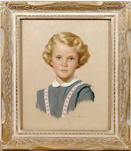 John Bohrer Pastel, 'portrait Of A Girl'
