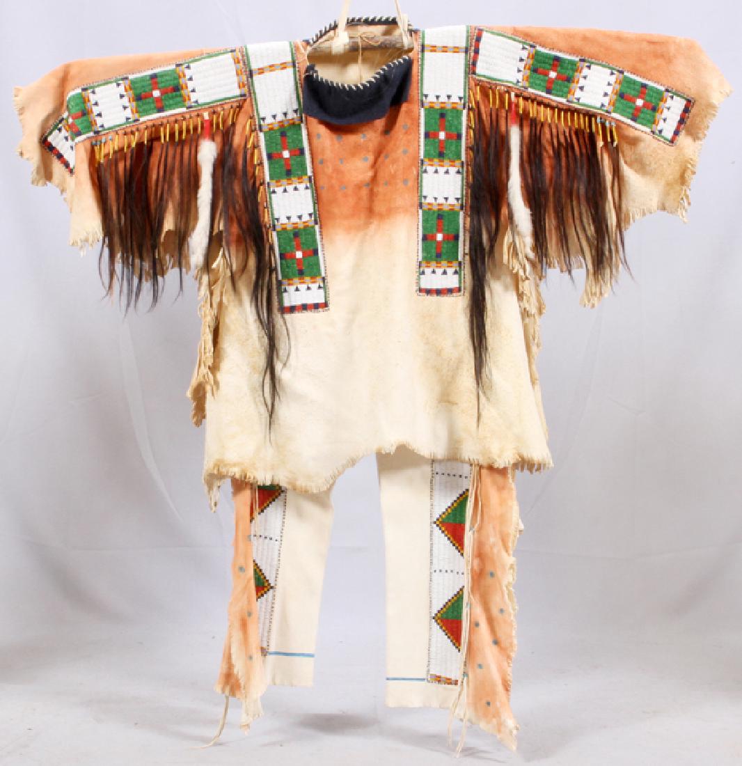 MINICONJOU SIOUX WAR SHIRT AND LEGGINGS