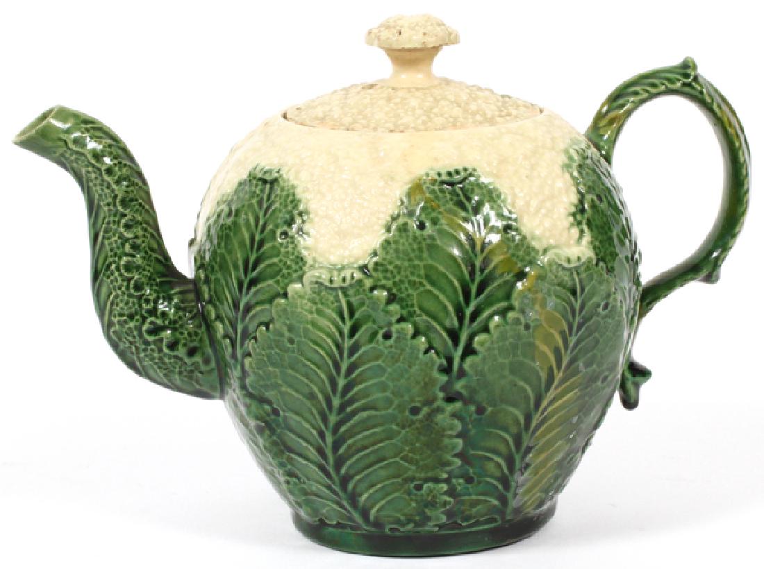 ENGLISH CAULIFLOWER WARE TEAPOT C.1765