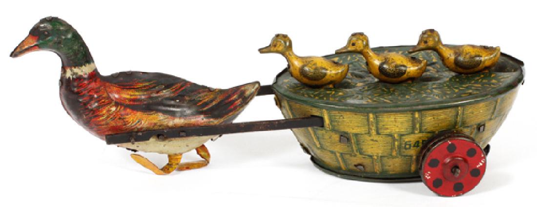 German Lehmann Tin Litho Windup Quack Quack Duck