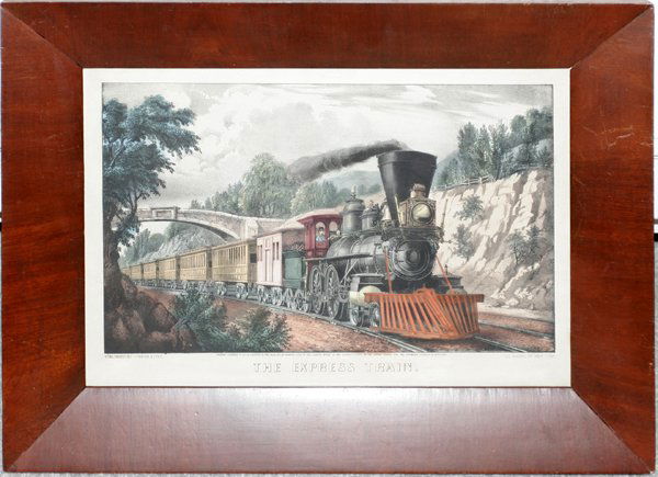 Currier & Ives Lithograph, 'the Express Train'
