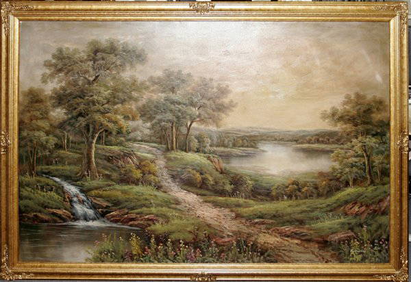 C. Freeman Oil On Canvas, Lake Scene