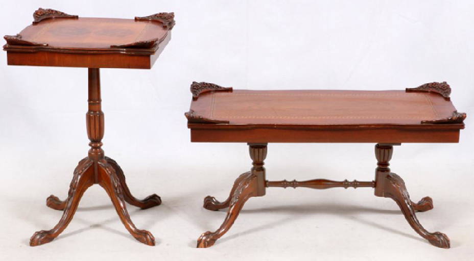 Zuk Furniture Co. Walnut Coffee Table & End Table