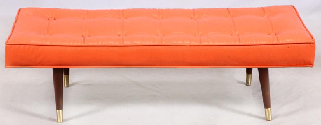 Mid Century Modern Tufted Bench