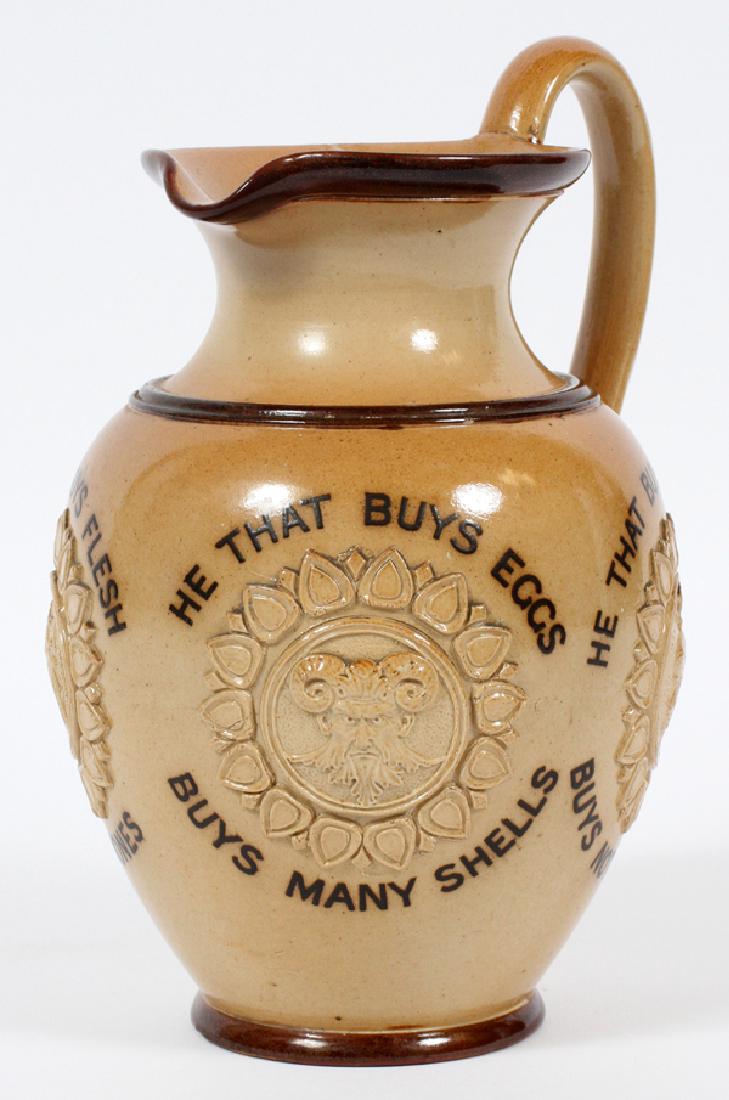 ANTIQUE DOULTON LAMBETH MOTTO JUG