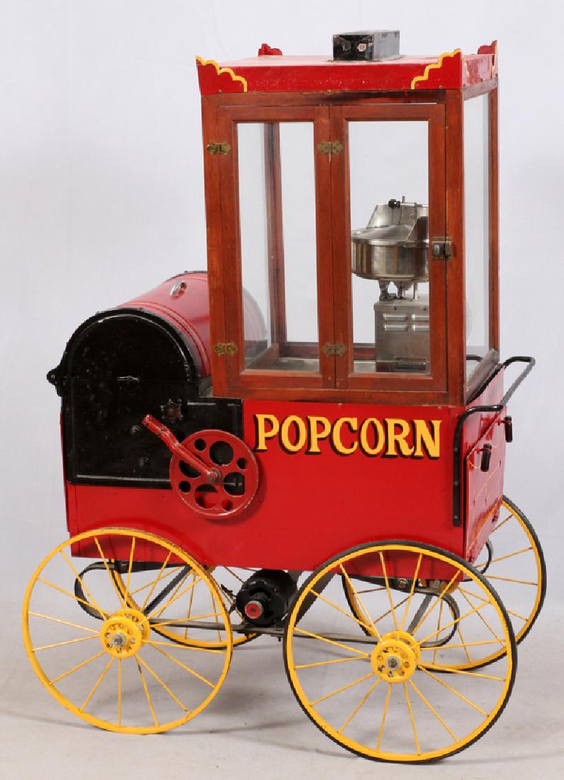 ANTIQUE CIRCUS WAGON STYLE CORN POPPER