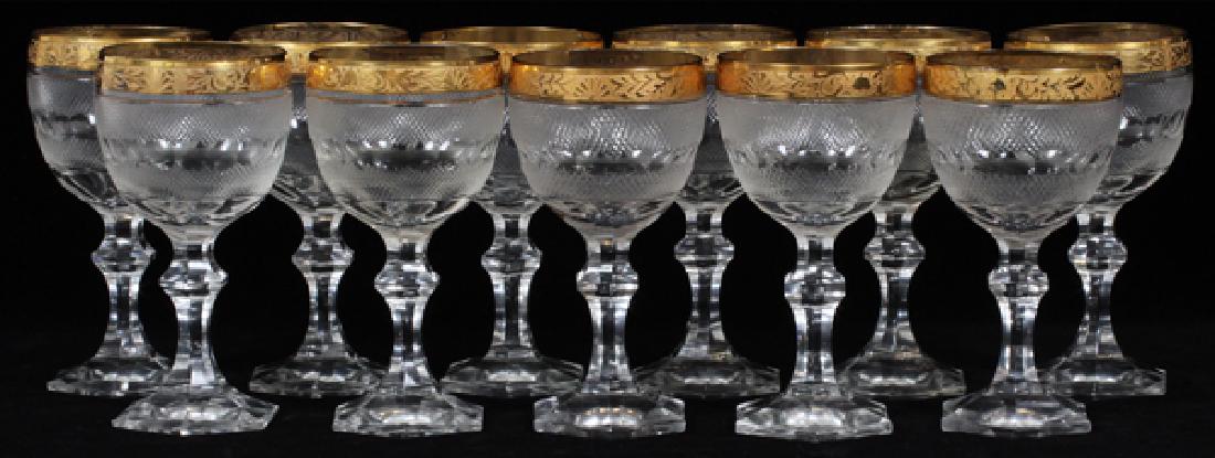 MOSER ANTIQUE 'SPLENDID' CUT GLASS STEMWARE
